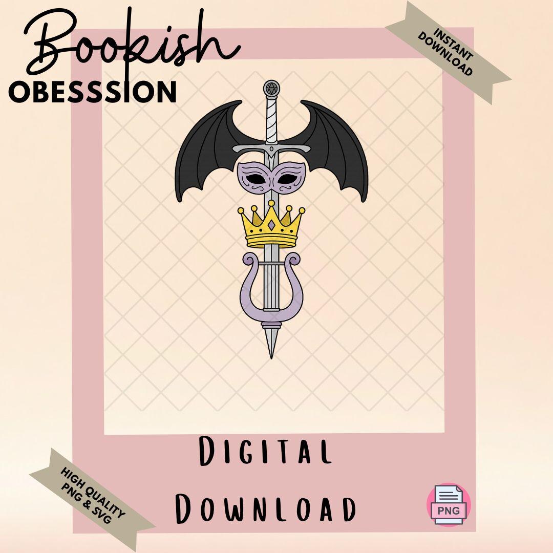 ACOTAR Sword Mask Crown PNG SVG, Bookish Png, Bookish Clipart, Designs ...