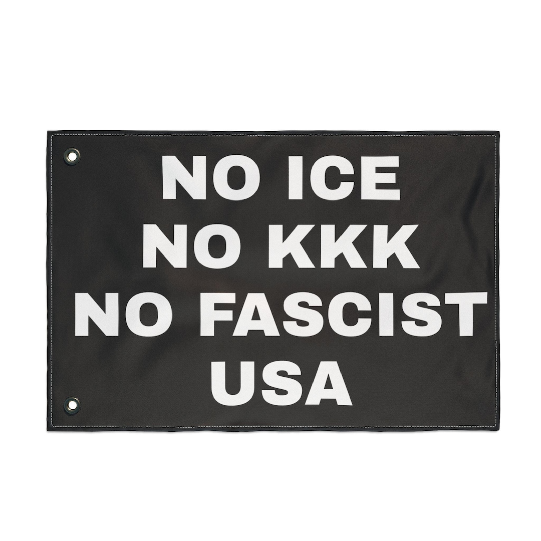 NO ICE Protest Flag Single Sided Flag Banner | Political Statement ...