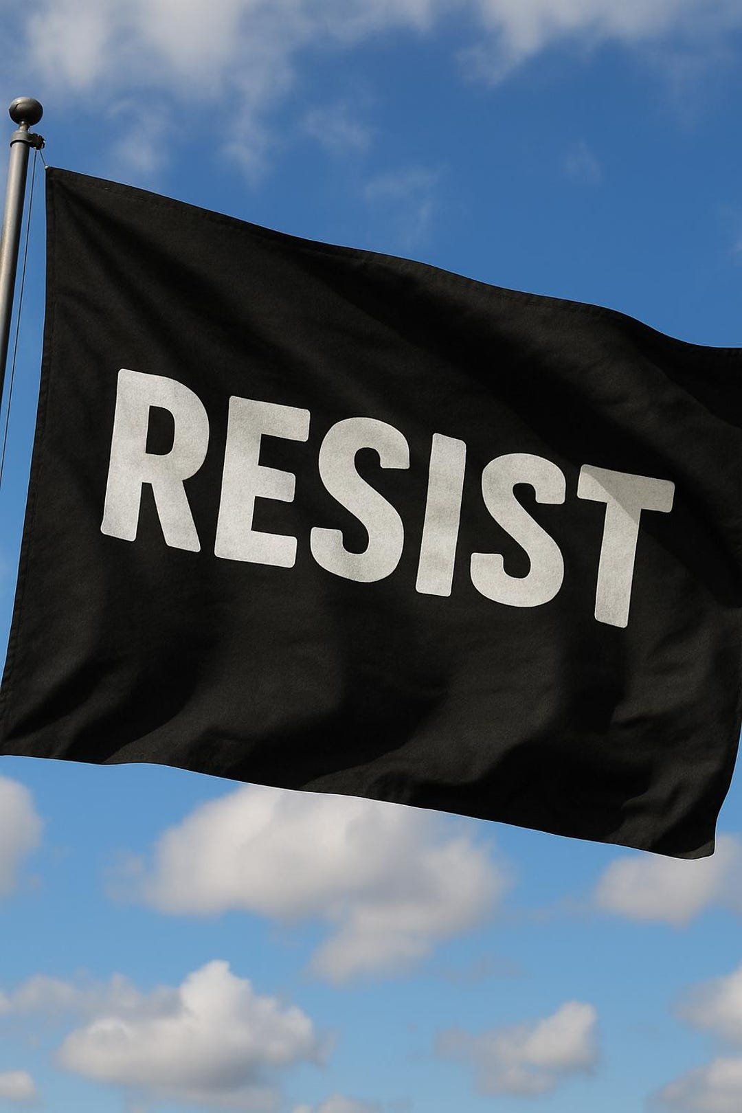 Resist Flag, Double Sided Black Protest Flag - Etsy