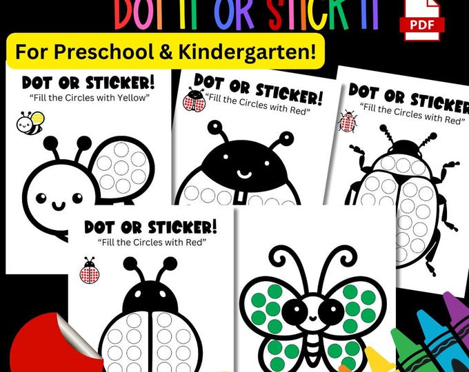 Dot Bugs Printable. Dot Marker Art Arbeitsblatt. Käfer Malvorlagen: Dot ...
