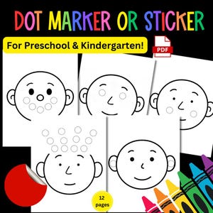 Dot My Face Printable | Dot Marker Activity for Preschool ...