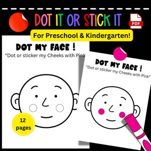 Dot My Face Printable | Dot Marker Activity for Preschool ...