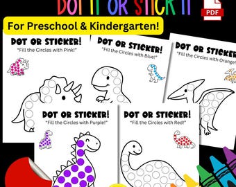Insects Dot Marker and Dot Sticker Activity Worksheet for Kids | 12 ...