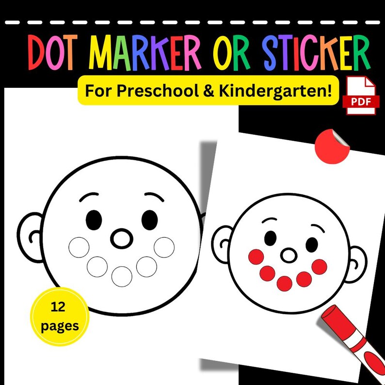 Dot My Face Printable | Dot Marker Activity for Preschool ...