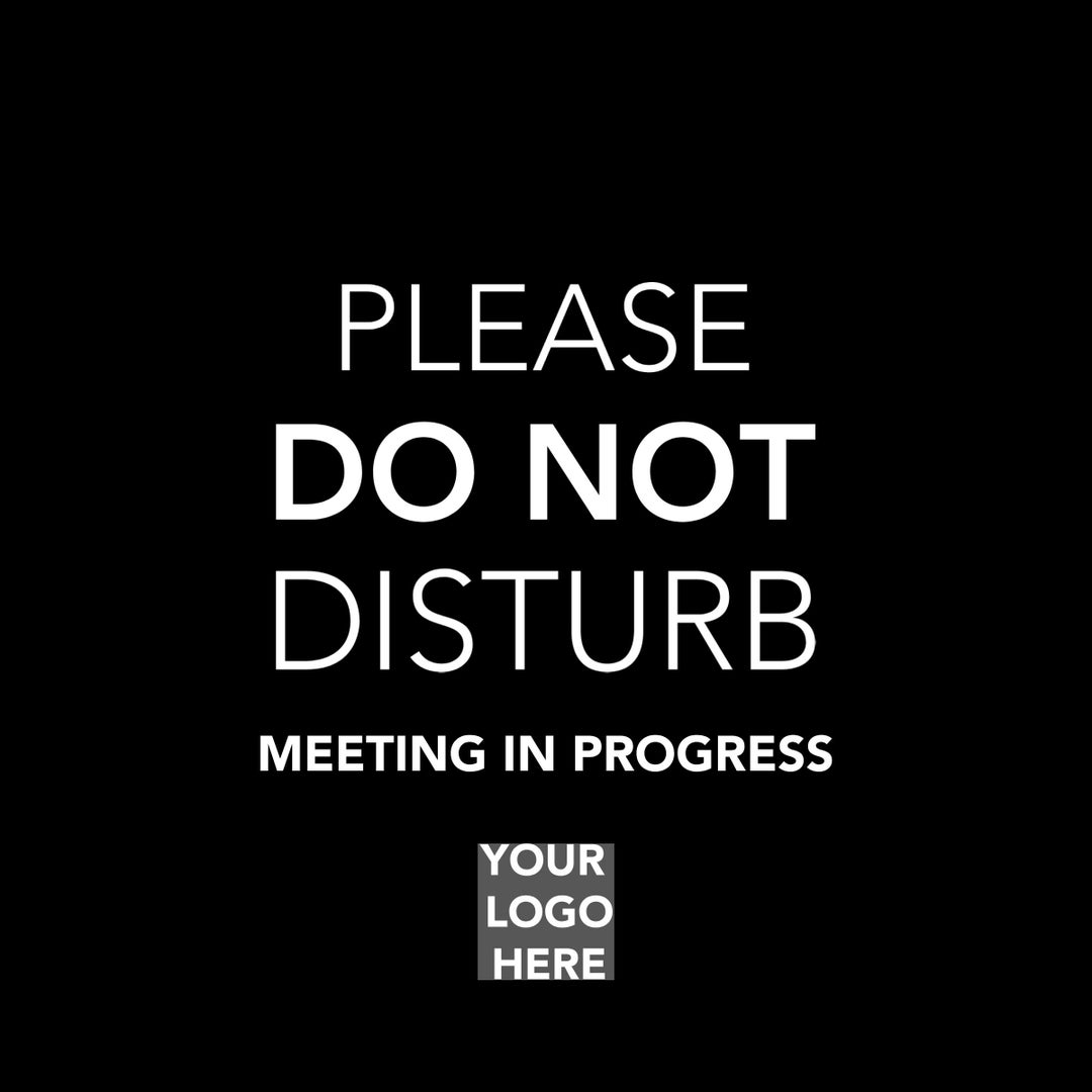 EDITABLE PSD | Do Not Disturb Sign Meeting in Progress PSD Template ...