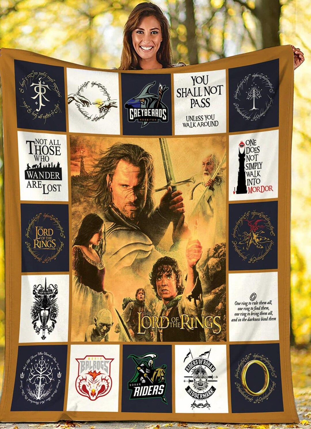 Lord of the Rings Fleece Blanket, Lord of the Rings Movie Fan Gift ...