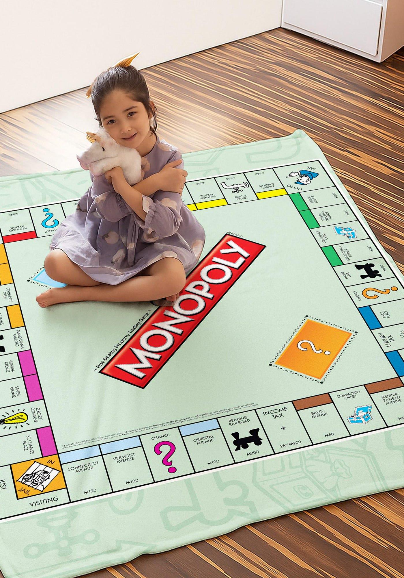 Monopoly Game Blanket, Monopoly Blanket, Monopoly Board Game Fleece ...