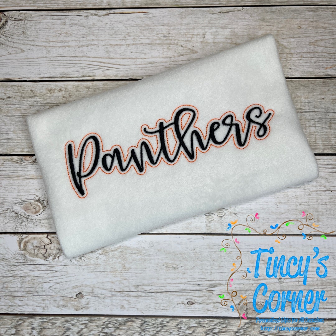 Panthers Script Embroidery, Mascot Embroidery - Etsy
