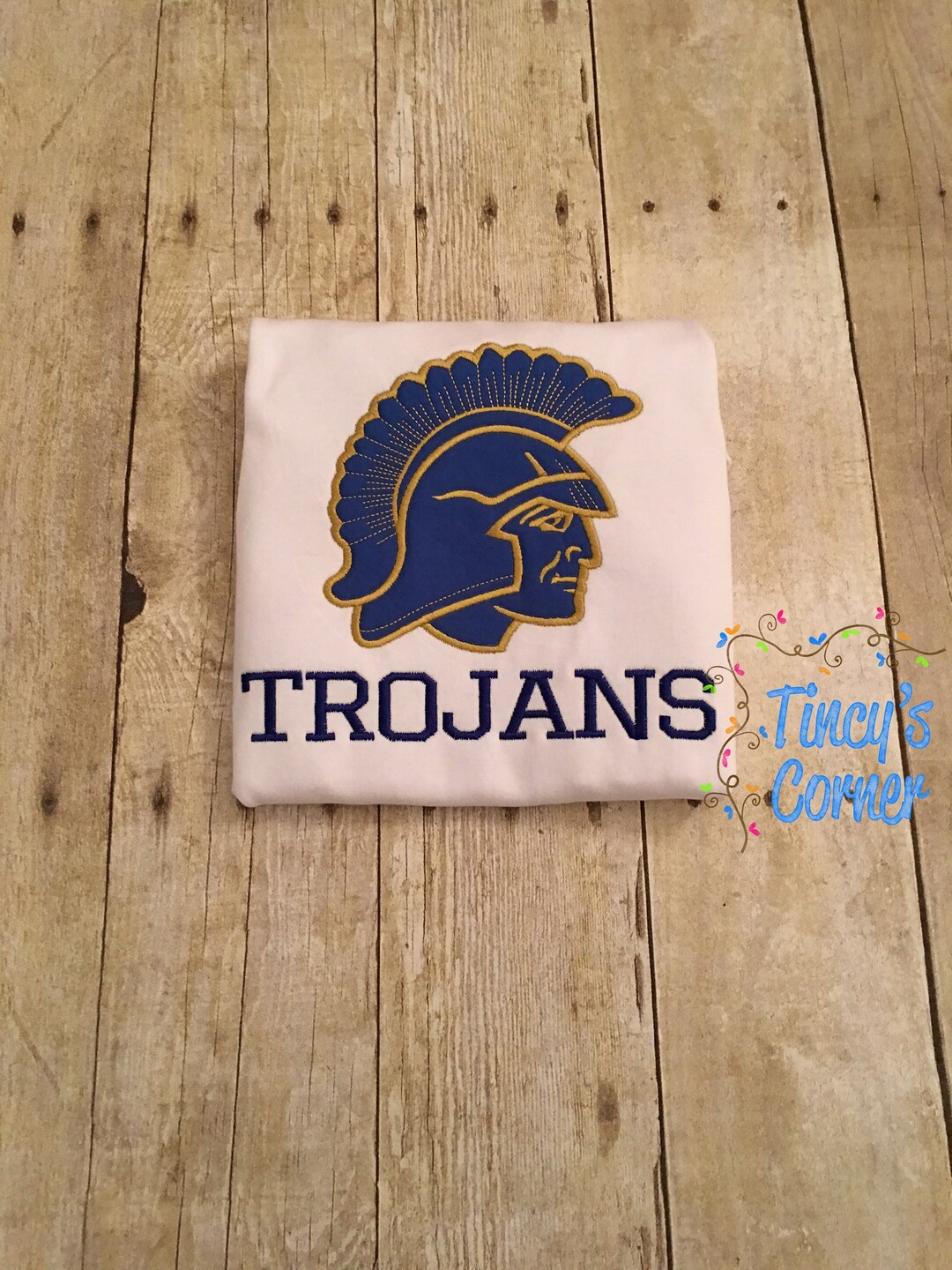 Trojan Head Applique, Mascot Applique, Trojans Applique - Etsy