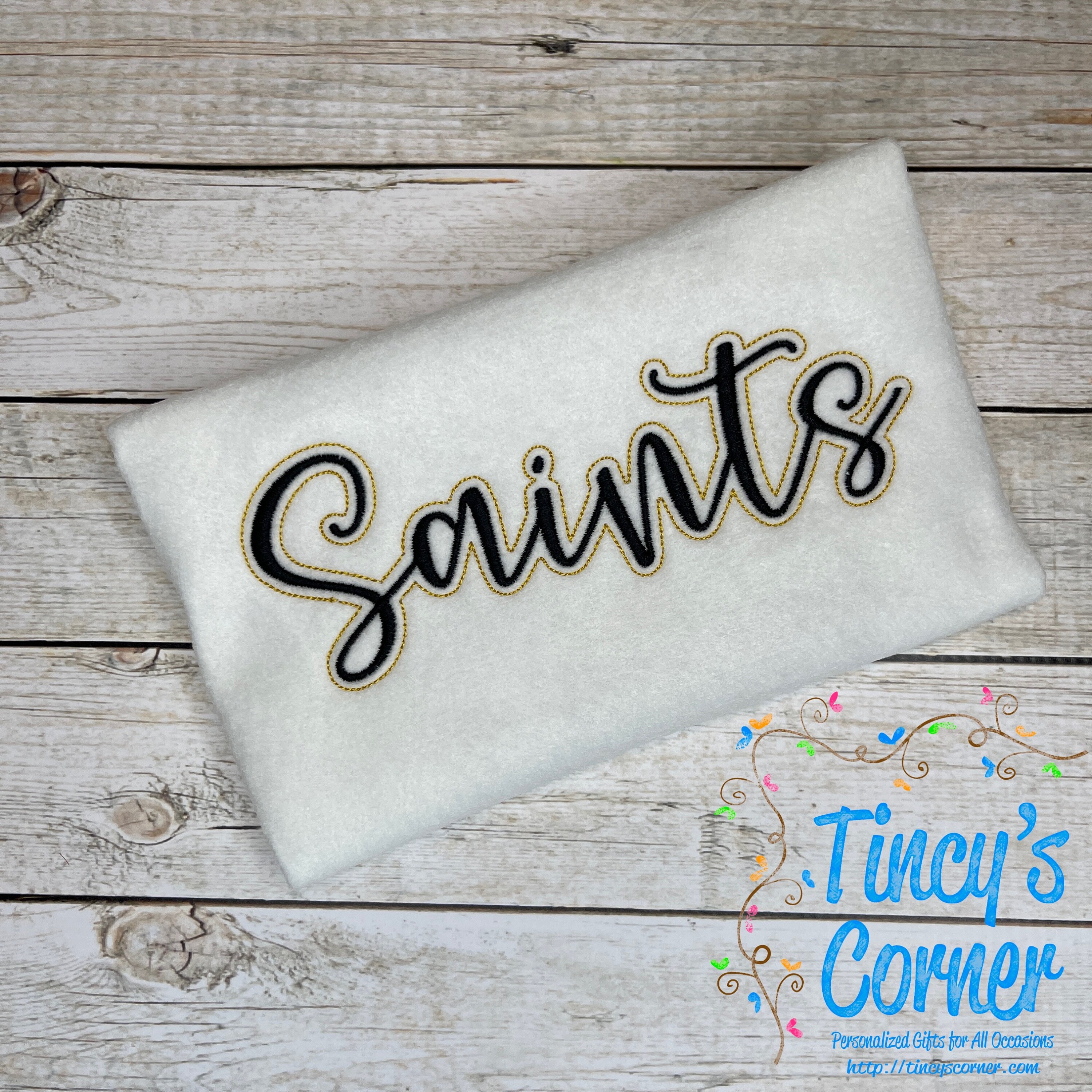 Saints Script Embroidery Mascot Embroidery - Etsy