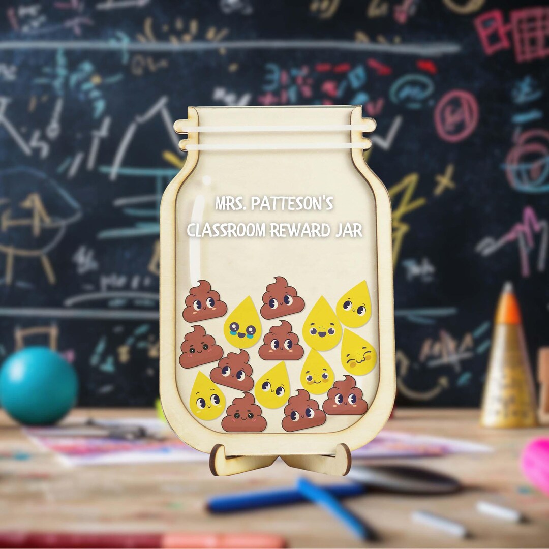 Potty Training Toilet Reward Jar, Custom Reward Jar for Kids ...