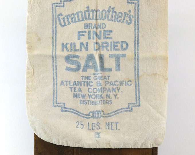 Grandmother's Brand Salt Sack / Pantry Bag / Vintage Sundries - Etsy