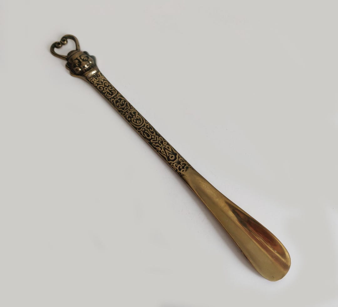 Vintage Brass Hannya Mask Shoe Horn - Etsy