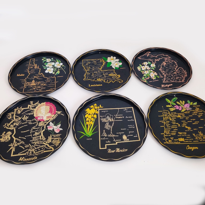 Round Souvenir Tin Tray - Etsy