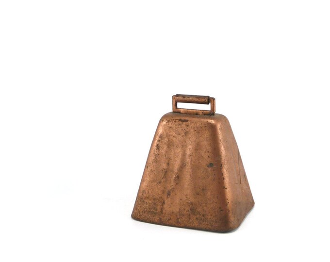 More Cowbell - Vintage Copper Cow Bell, Rustic Farmhouse Home Decor - Etsy