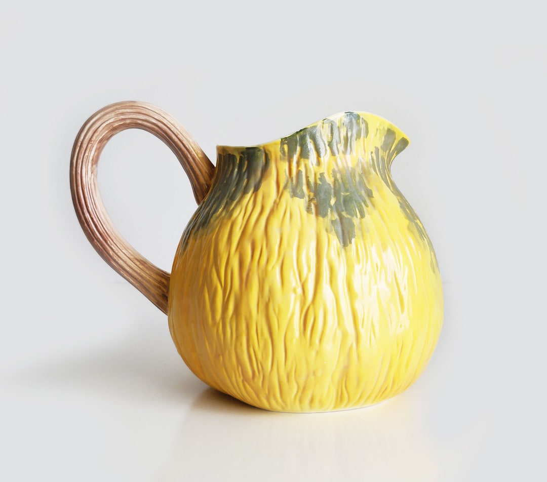1989 Fitz and Floyd Gourd Pitcher Large 4 1/4 Qt Ceramic Pitcher - Etsy