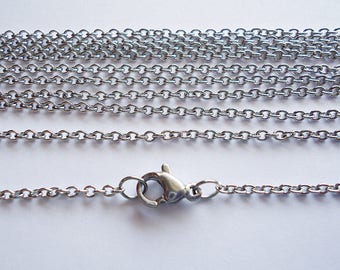 Sterling Silver Necklace Chains 18 Finished Chains | Etsy