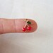 Small Red Cherry Charms, Red Enameled and Light Gold, 1/2" Tall, Set of ...