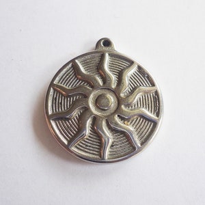 Stainless Steel Pendant, Sun Rays, 25mm Wide X 3mm Thick - Etsy