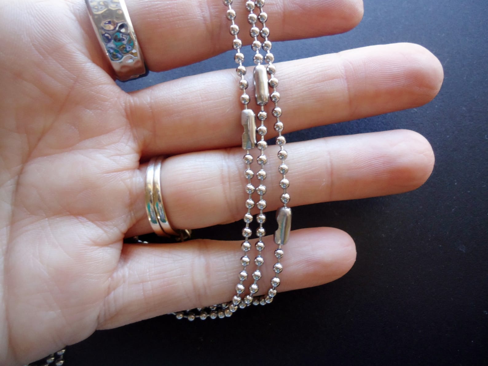 2.4mm Stainless Steel Ball Chains 10 Finished Chains | Etsy