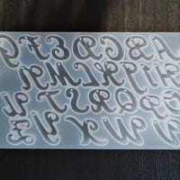 Cursive Script Alphabet Font Letter Stamp | Fondant, Gum Paste, Cookie ...