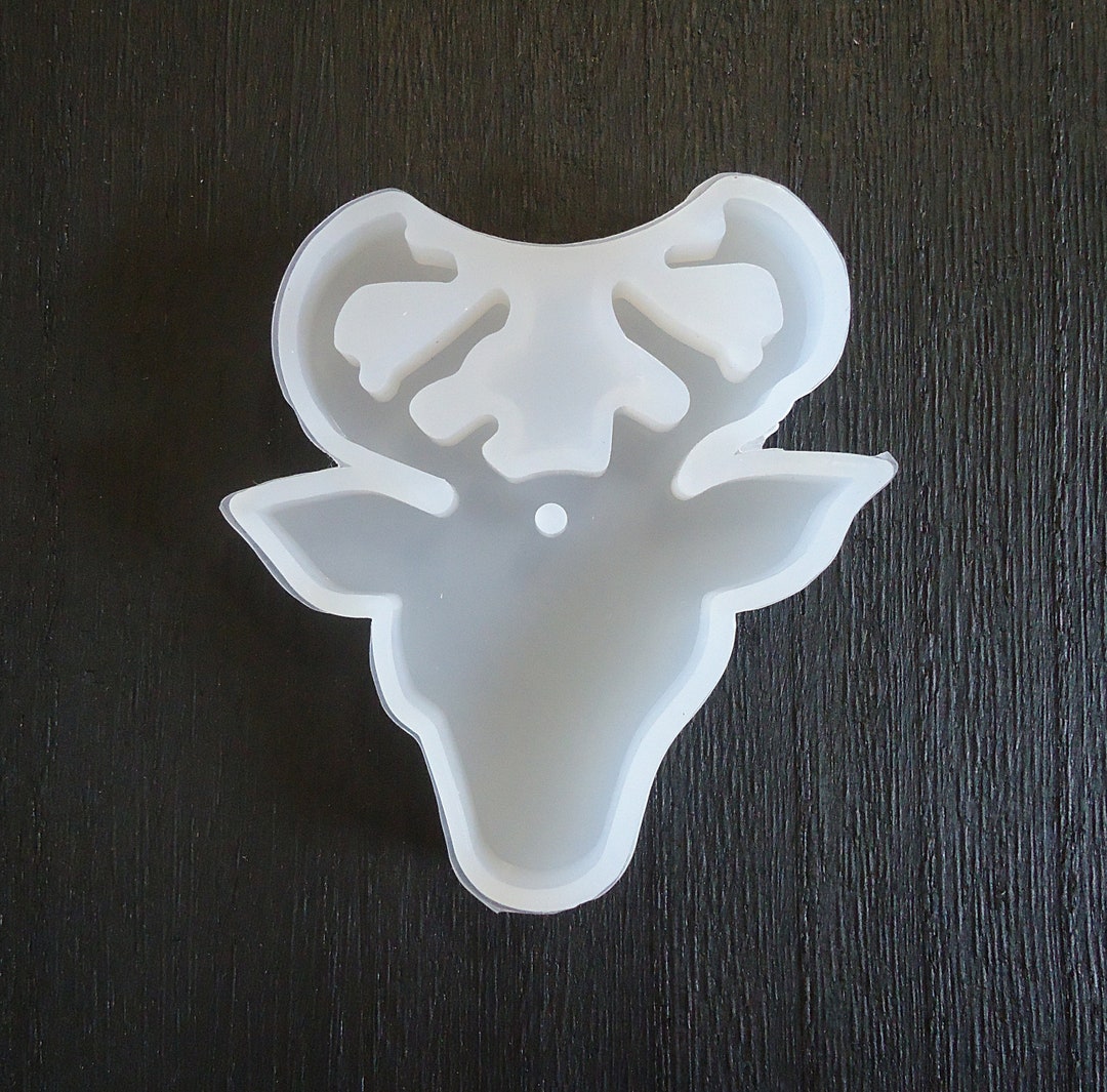 Deer Ornament Mold, Silicone Mold, Buck With Antlers, 2.25" Wide, Resin ...