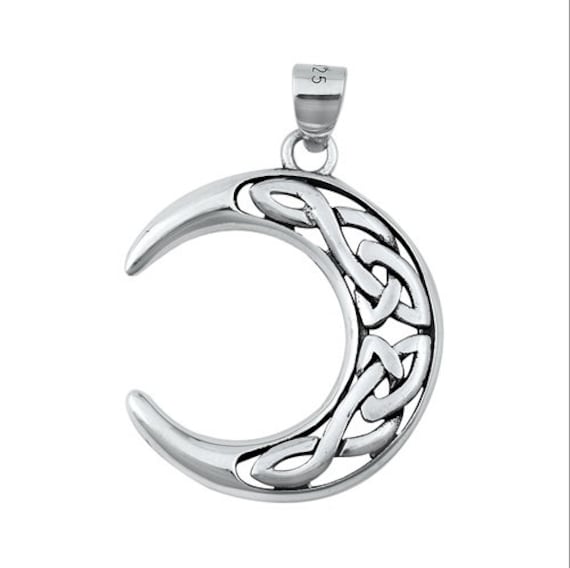 Celtic Crescent Moon Necklace