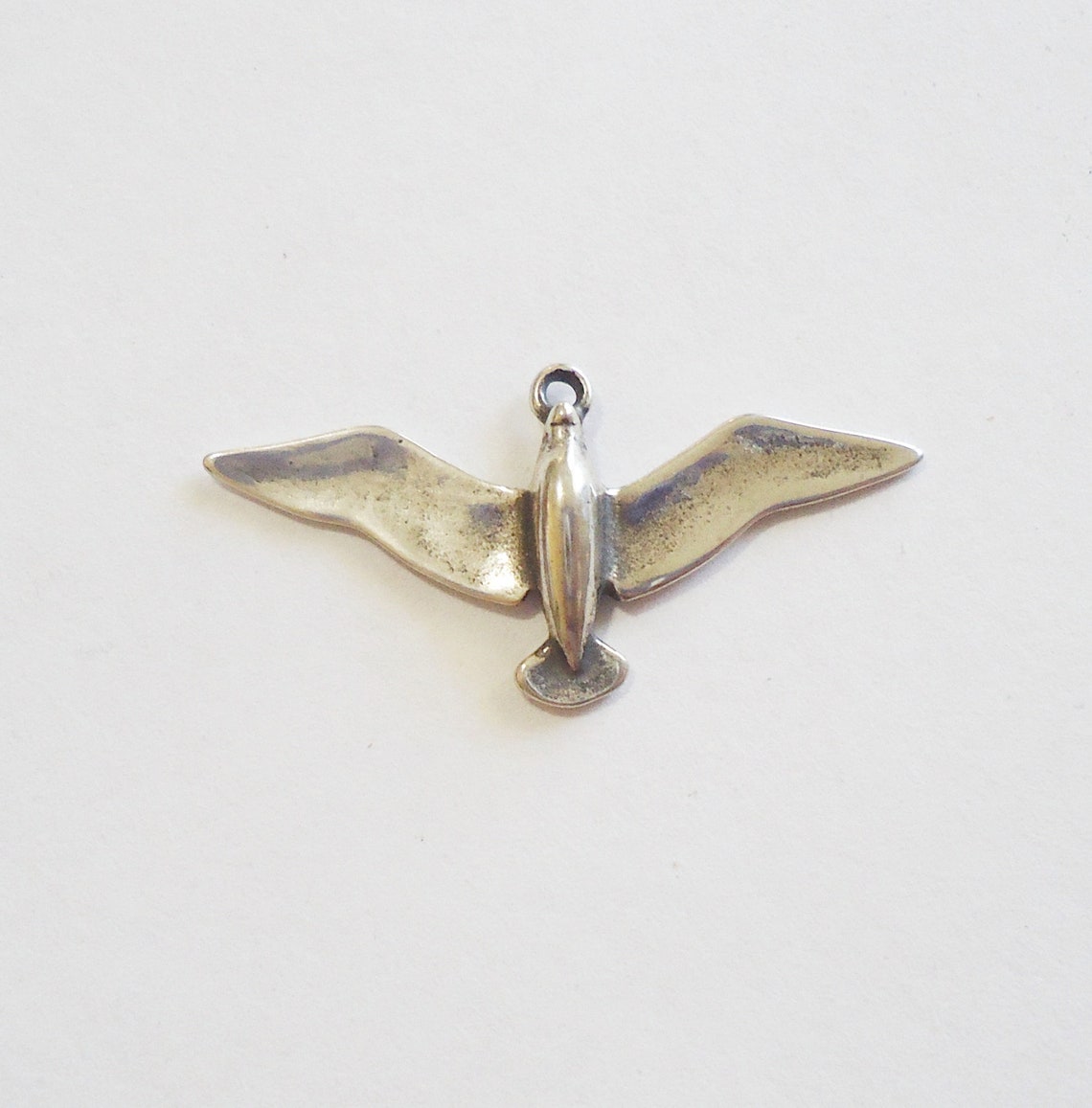 Sterling Silver Bird in Flight Charm / Pendant Dove Bird - Etsy