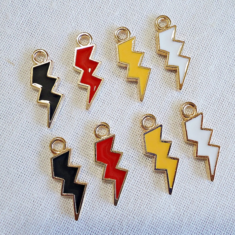 Lightning Charm - Etsy
