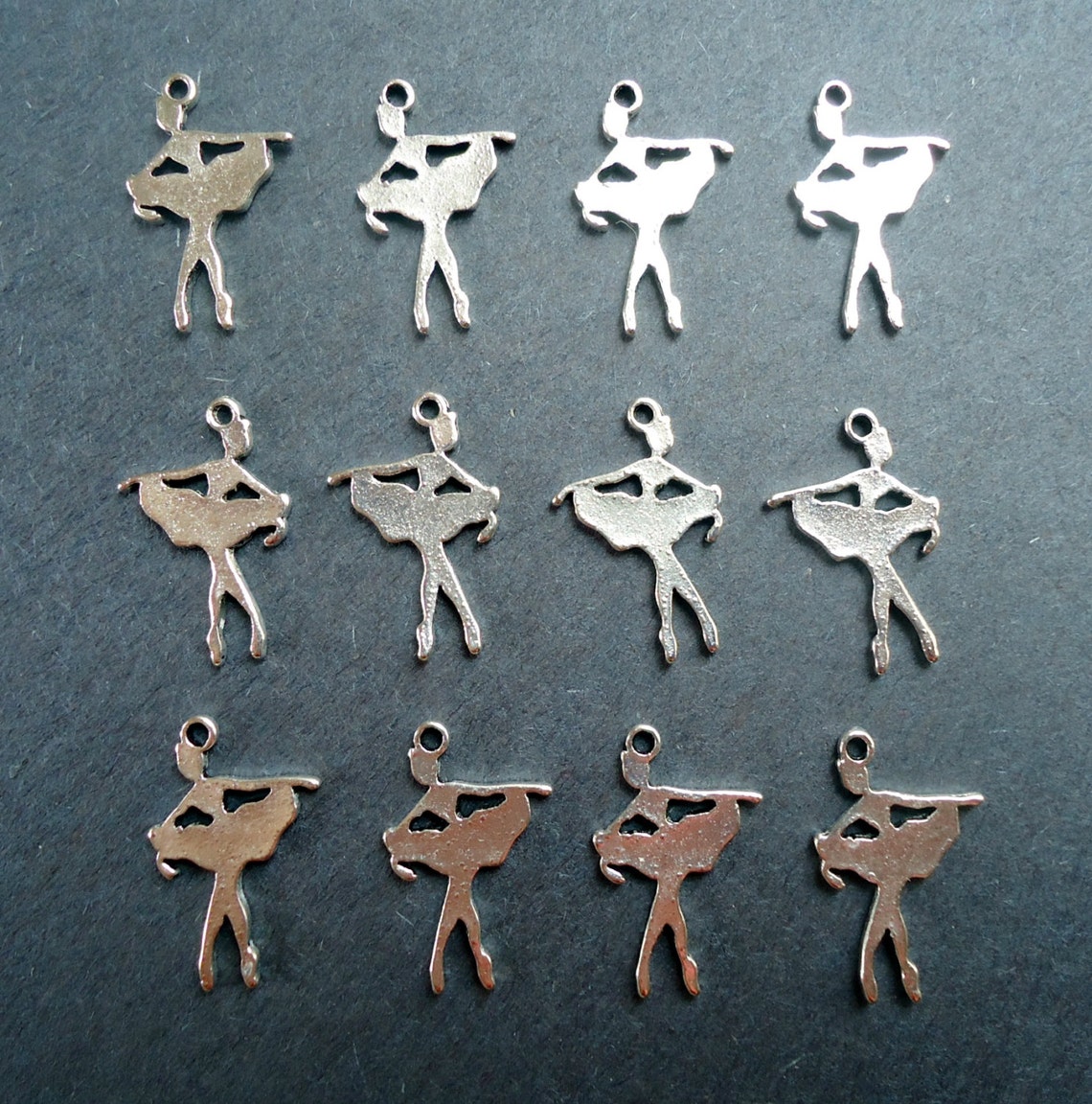 Dancer Charm / Pendant Set of 12 Antique Silver Ballet - Etsy