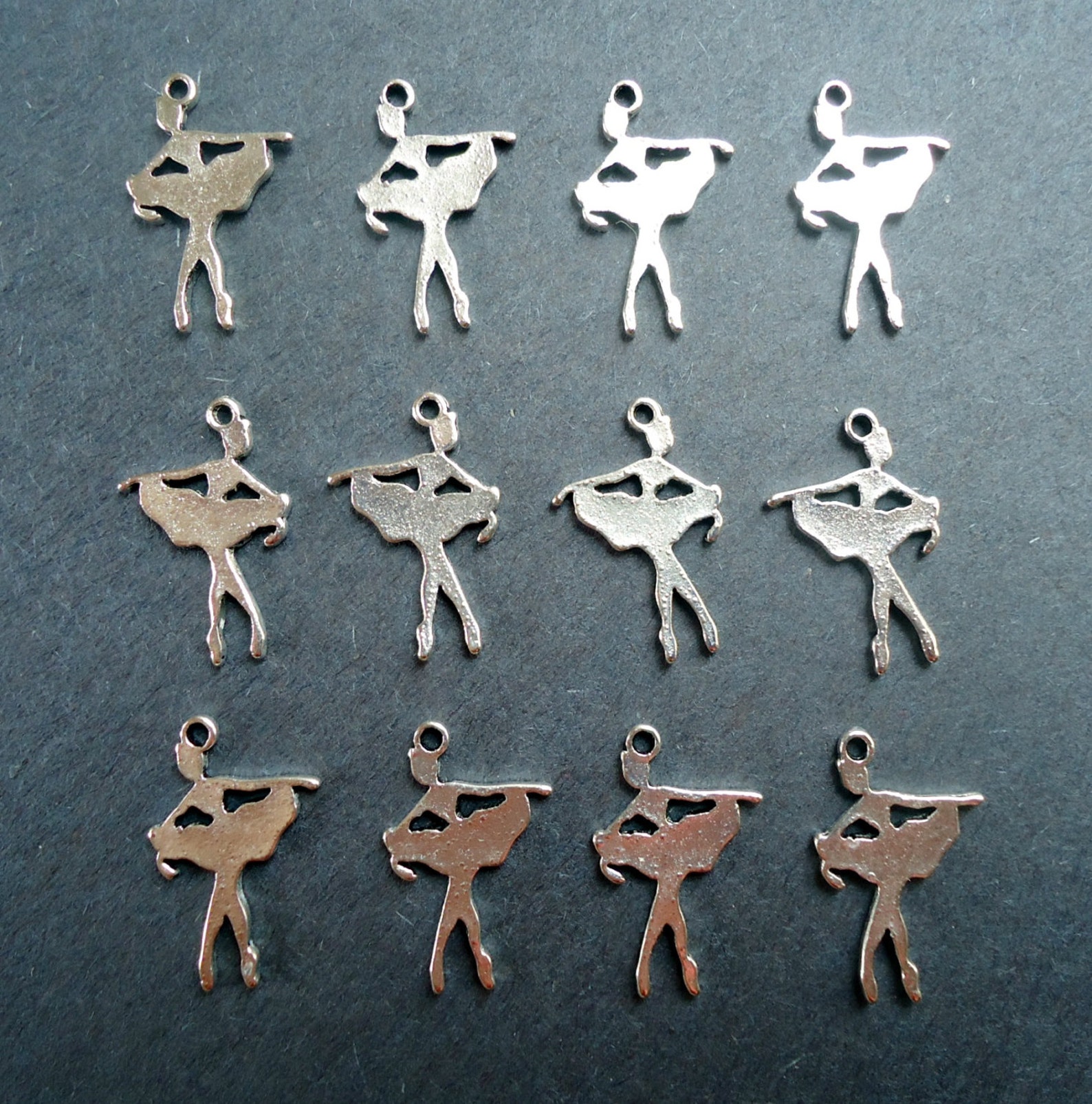 Dancer Charm / Pendant Set of 12 Antique Silver Ballet - Etsy