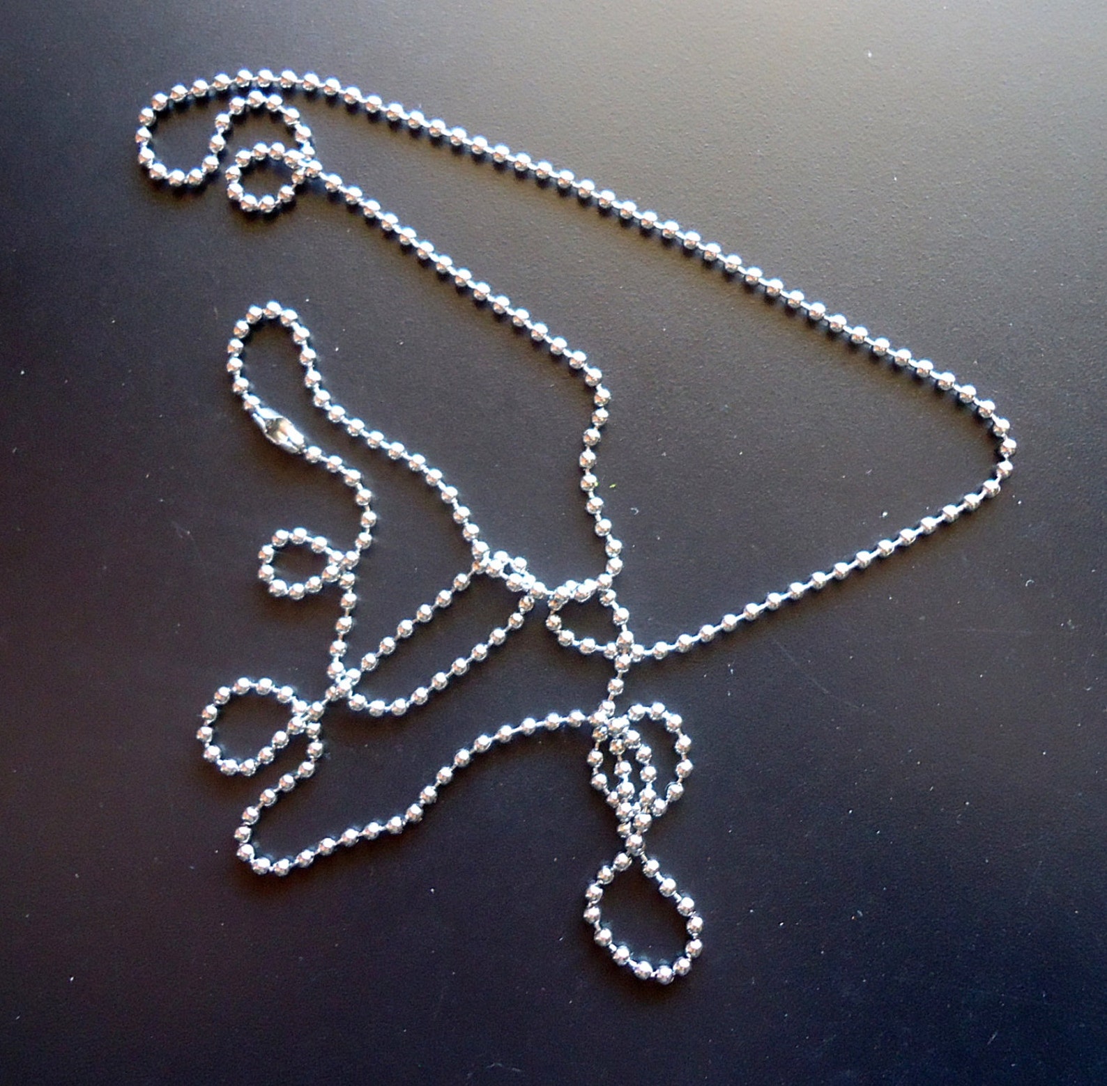 24 Inch Stainless Steel Ball Chain - 23.5" X 1.5mm Wide - 10 Finished ...