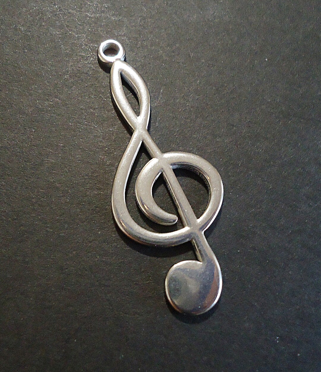 Large Treble Clef Pendant, Stainless Steel, 1.75" Tall, Non-tarnishing ...