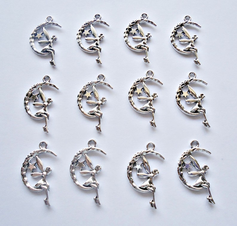 Silver Moon Fairy Sprites Charms - Etsy