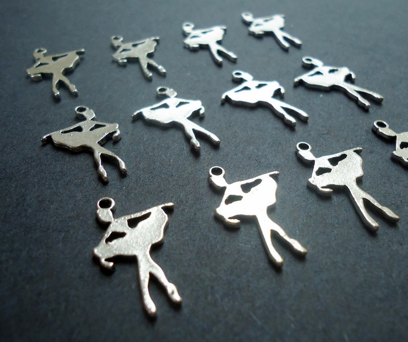 Dancer Charm / Pendant - Set of 12 - Antique Silver - Ballet, Ballerina ...