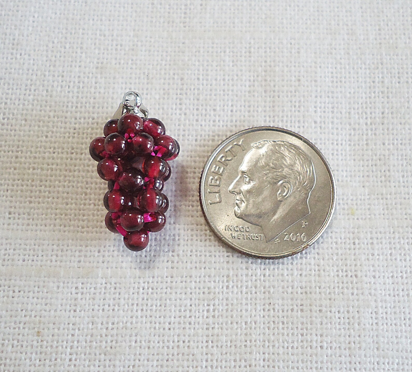Garnet Cluster, Grape Bunch Pendant, Small Grape Pendant, Garnet Stone ...