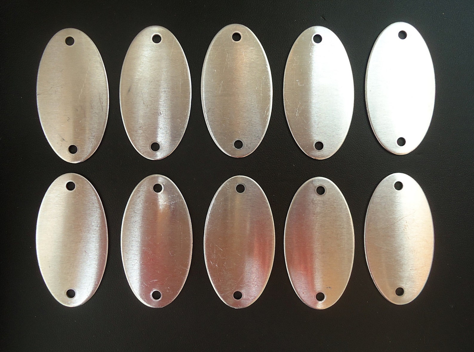 Large Oval Aluminum Stamping Blanks with 2 Holes 1 7/8 | Etsy
