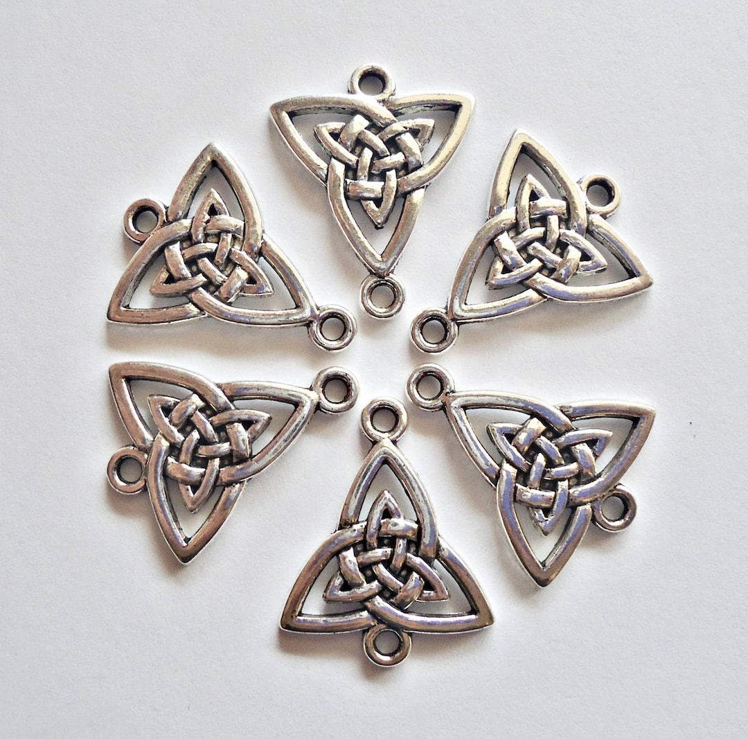 Celtic Triangle Links - Triqueta - Antique Silver - 24mm X 20mm - Etsy
