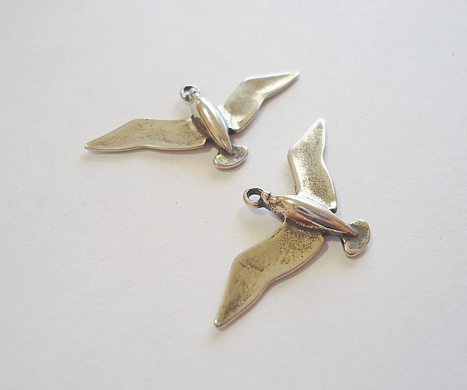 Sterling Silver Bird in Flight Charm / Pendant Dove Bird - Etsy