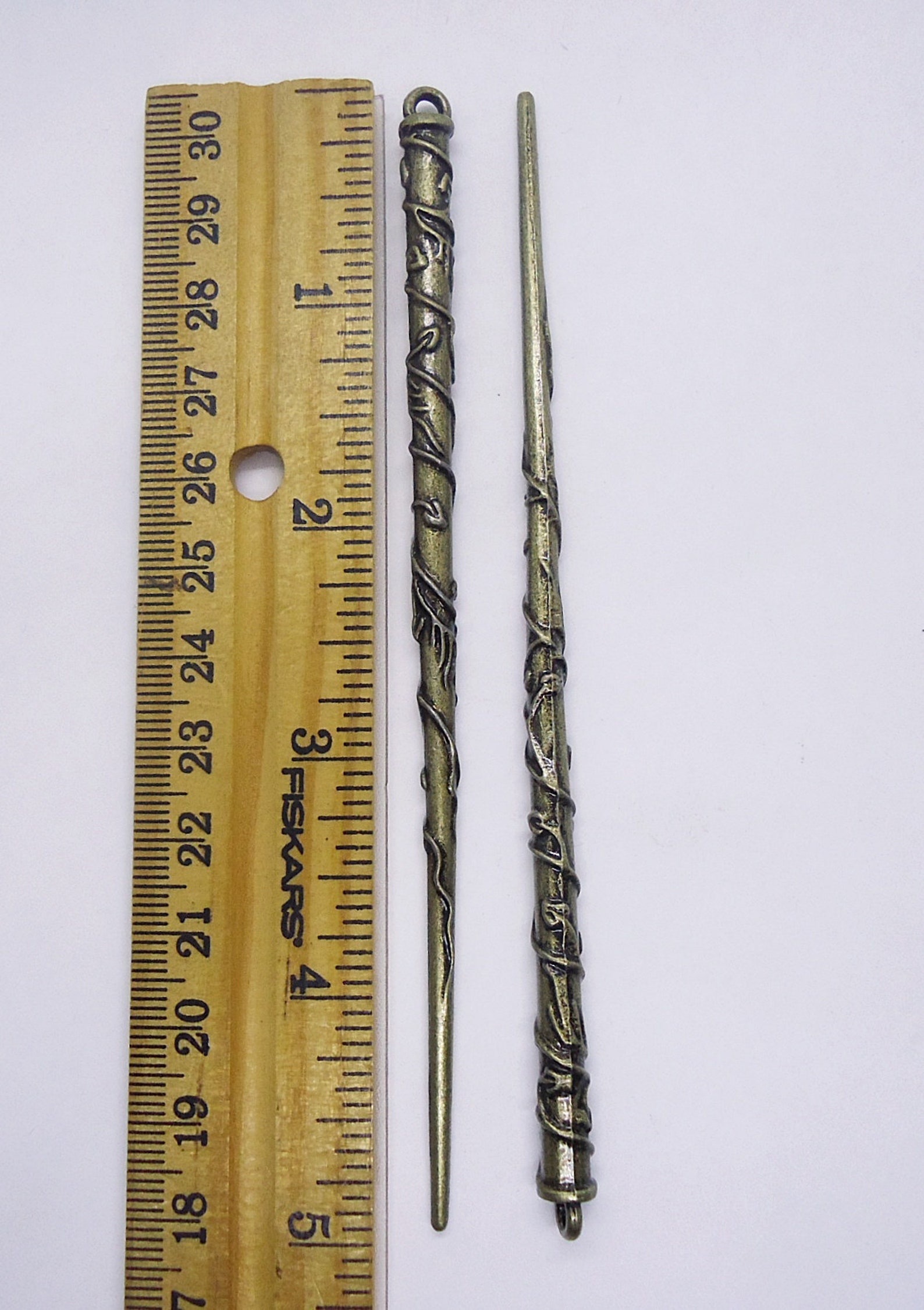 Metal Hair Sticks With Vine Antique Bronze With Loop 5 - Etsy