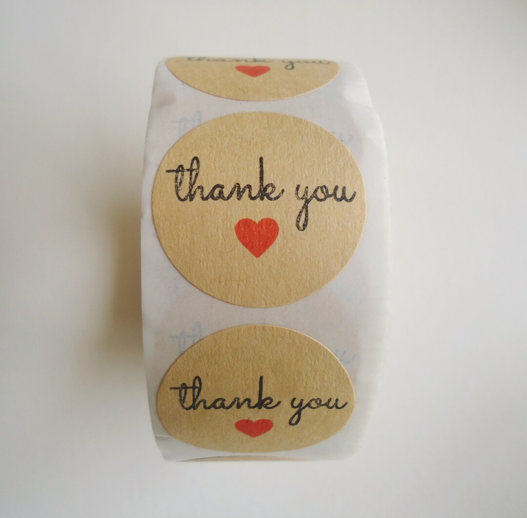 Bulk Stickers, 'thank You', Kraft Brown, 1 Inch Wide, Packaging, Labels ...