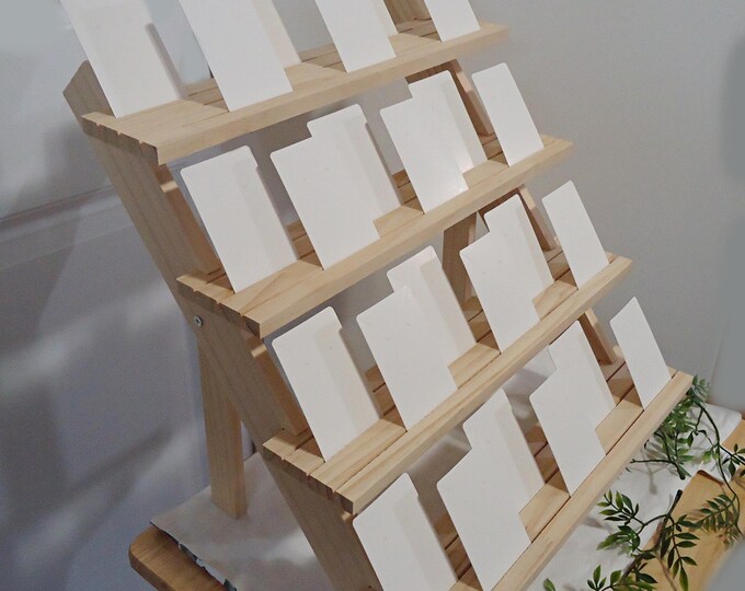 Earring Card Display Shelves, 4 Tier, Paper Cards or Wood Cards, 14 ...