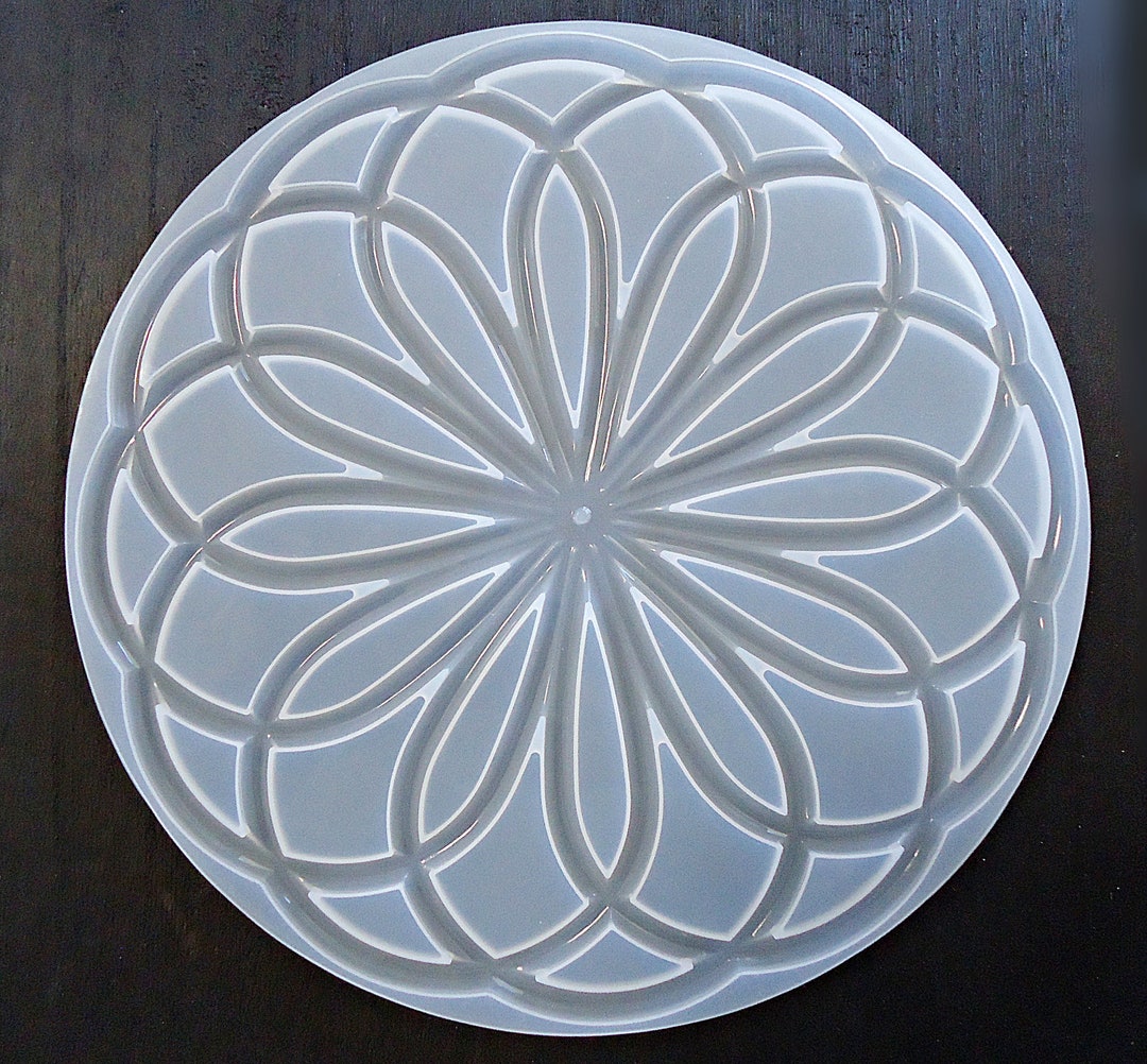 Large Mandala Flower Trivet Silicone Mold, Use With Epoxy Resin, 8 ...
