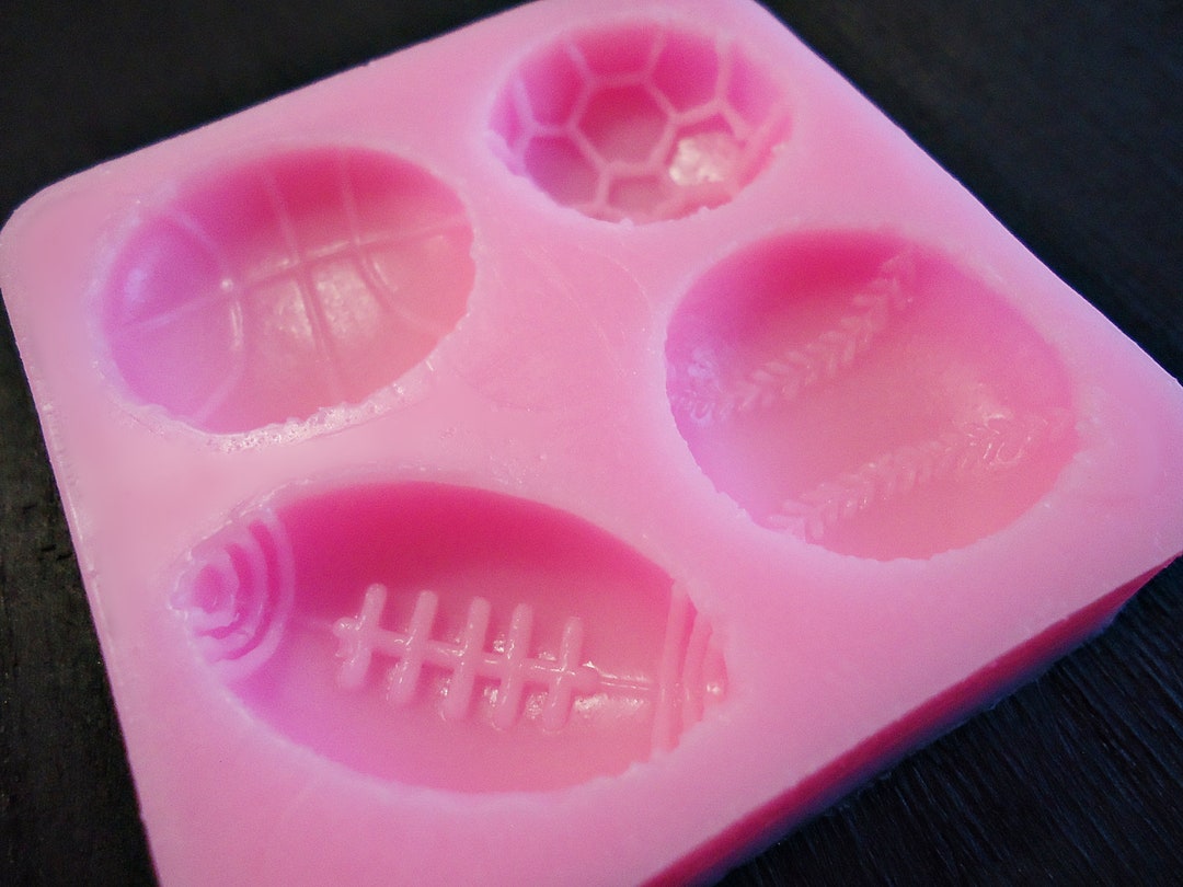 Small Silicone Mold, Sports Balls, Basketball, Football, Baseball ...