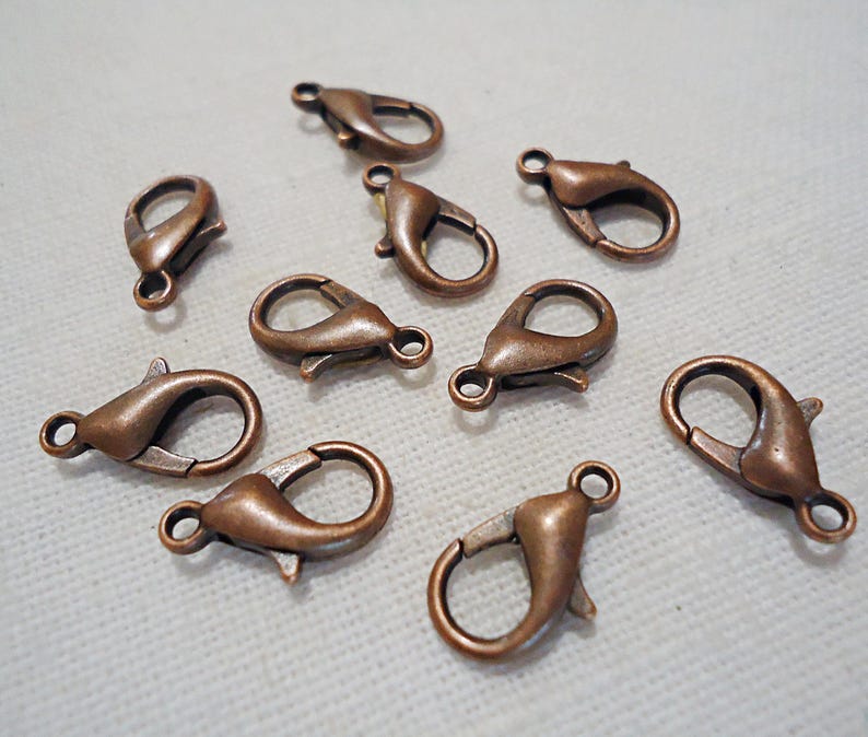 Lobster Claw Clasps, Antique Copper, 14x8mm, Bulk Quantities - Etsy
