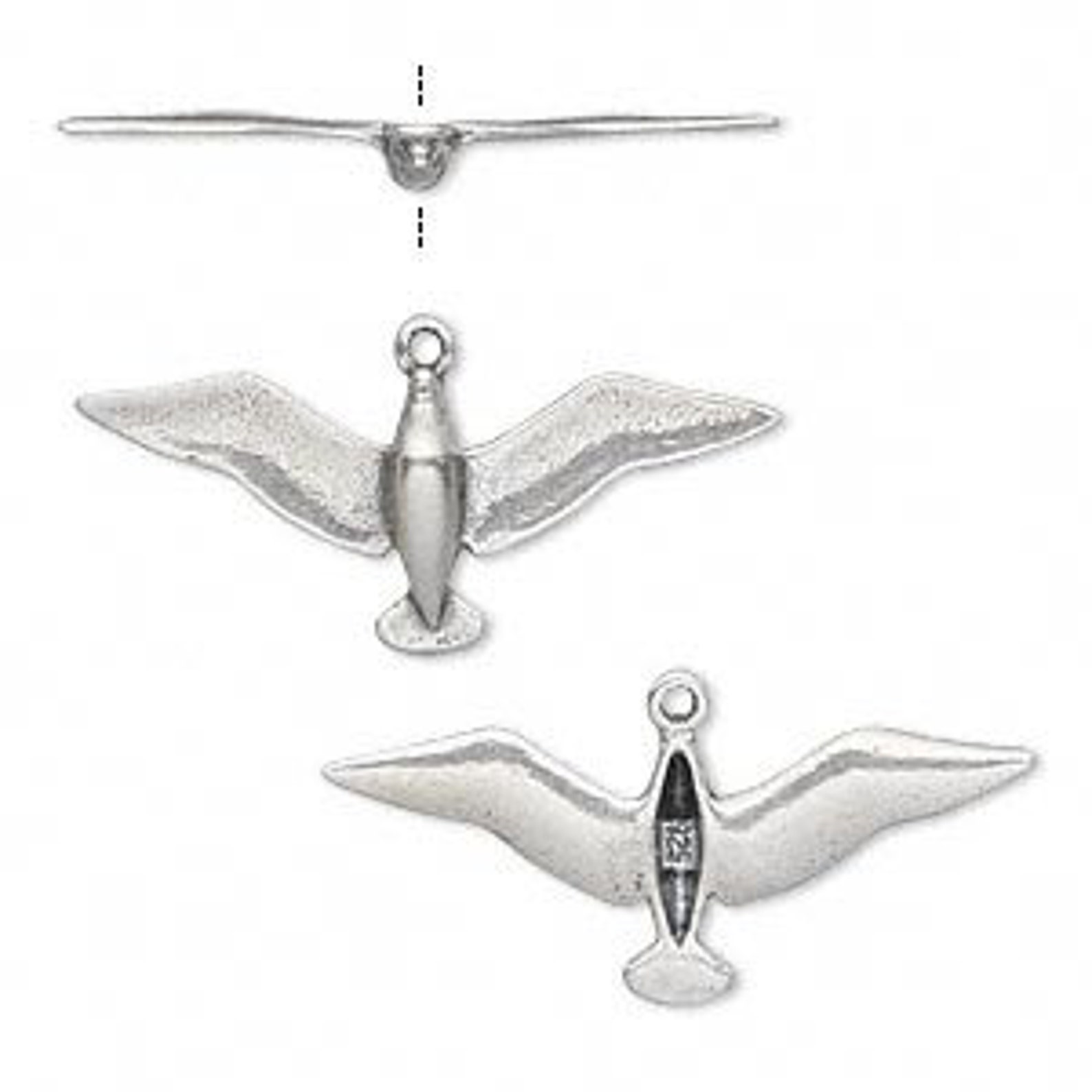 Sterling Silver Bird in Flight Charm / Pendant Dove Bird - Etsy