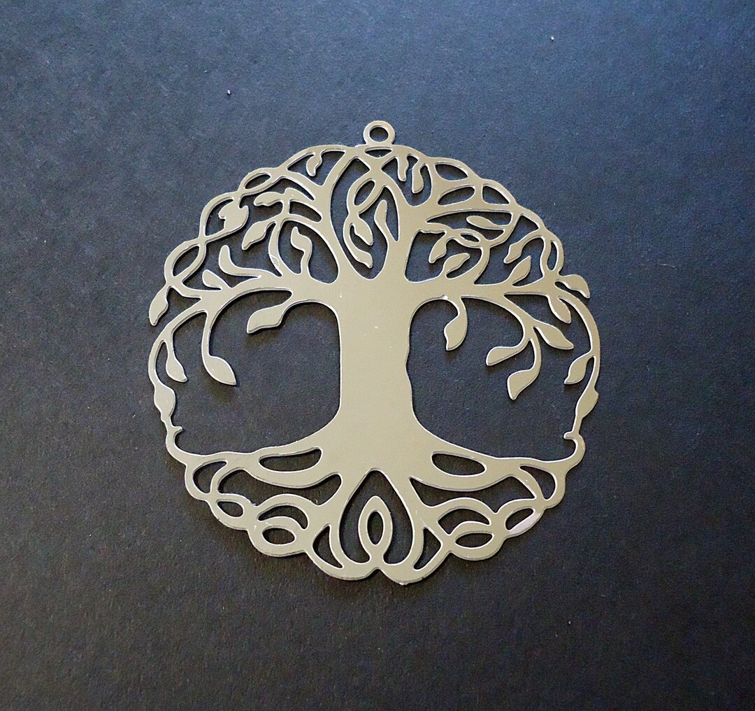 Stainless Steel Tree of Life Pendant, Large, 1.5" Round - Etsy