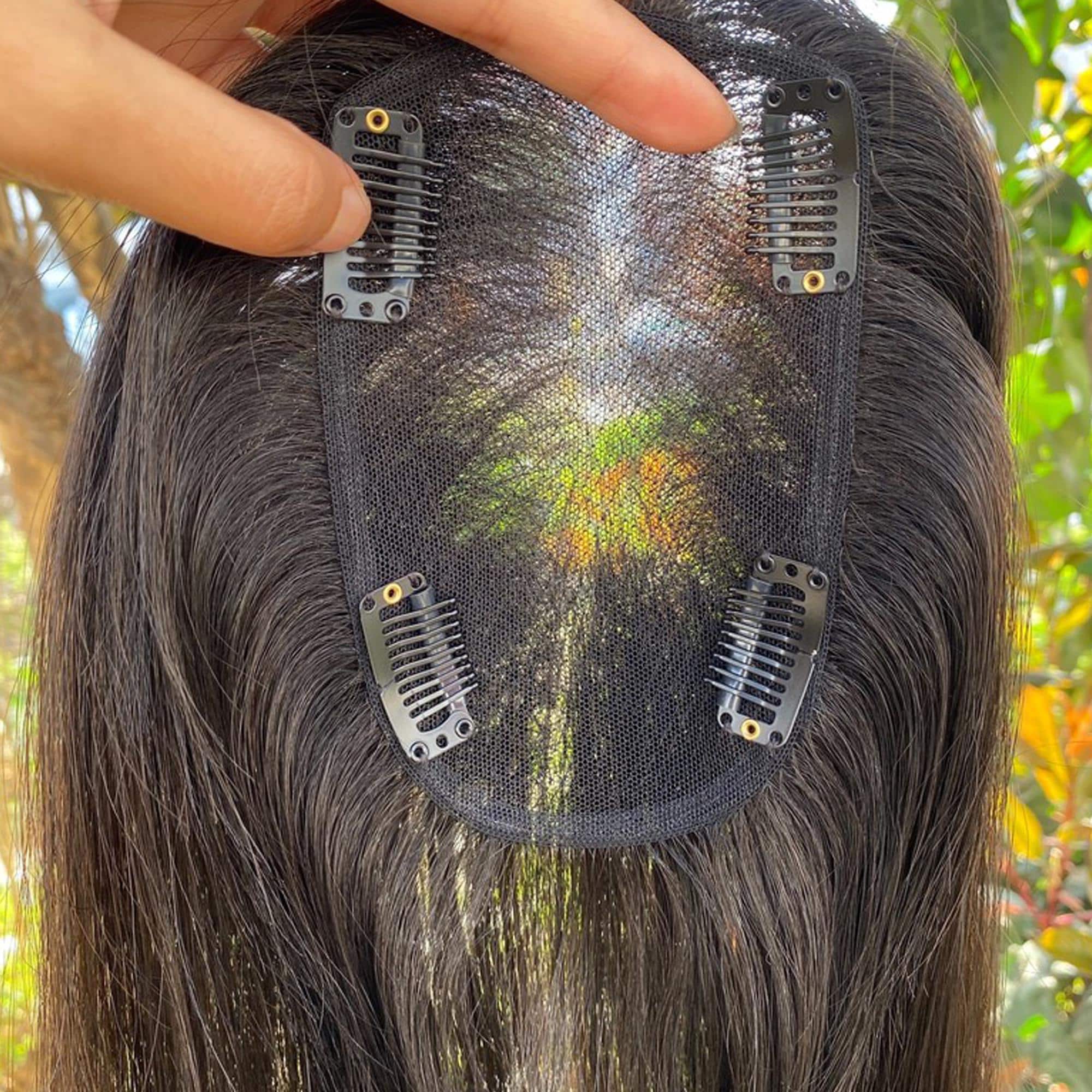 Ultra-thin Invisible Lace Hair Topper With 4-clip Security | Real Human ...