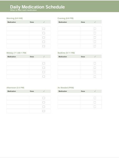 Medication Tracker Printable: Daily Pill Schedule, Refill & Side Effect ...