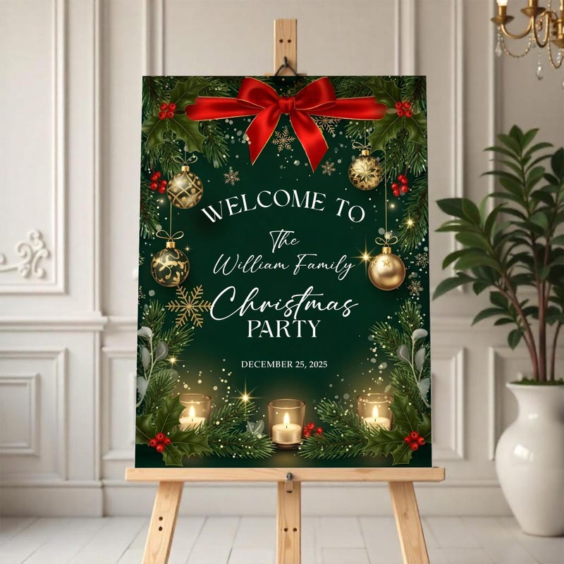 Christmas Welcome Sign - Etsy
